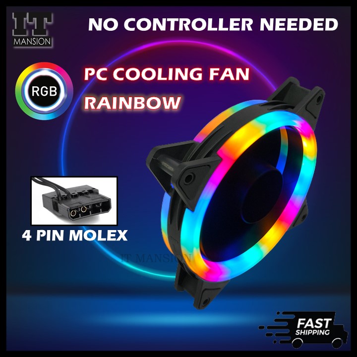RGB PC case fan 4 pin 120mm Cooling fans Gaming Computer LED Cooler ...