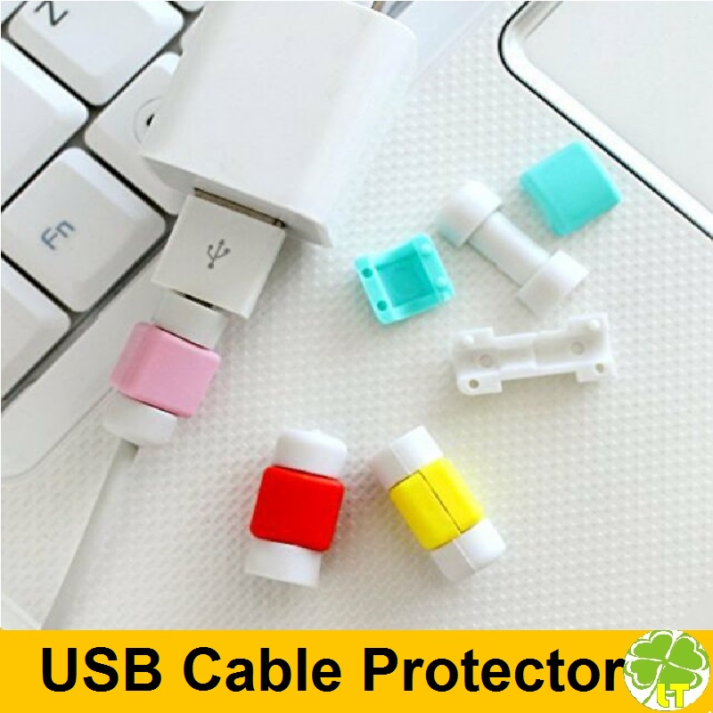 USB Cable Protector 10 Colourful / Cable Sleeve for charging cable (3 ...