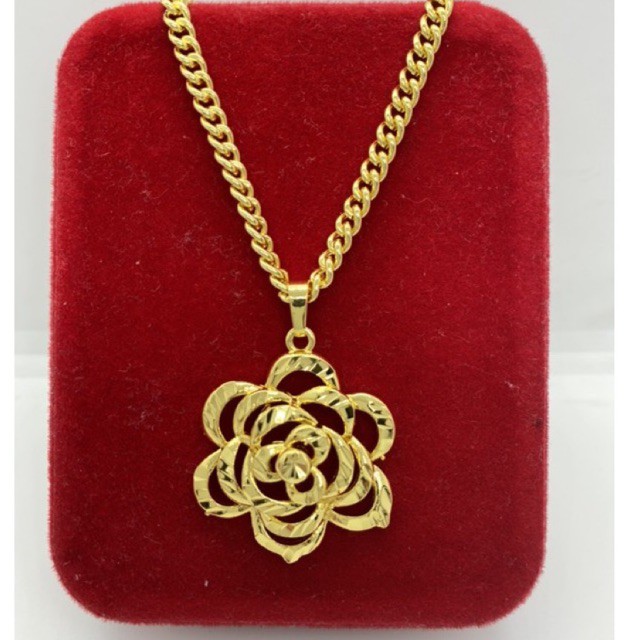 Emas Sadur 24k Rantai Leher Gajah 50cm/60cm/70cm/80cm + Loket Harga ...