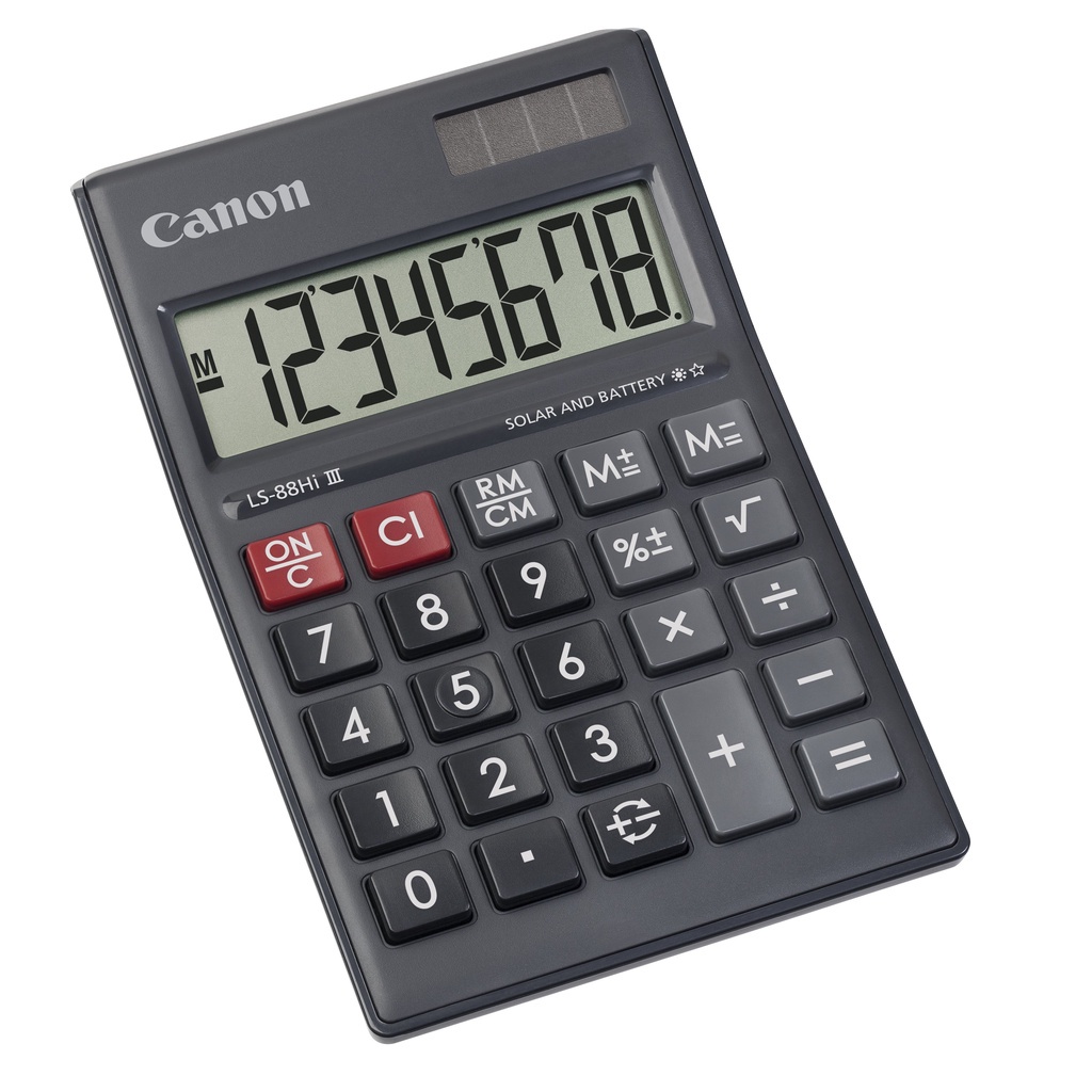 Canon Calculator LS-88HI III 8 Digits Dual Power Large Display Plastic ...