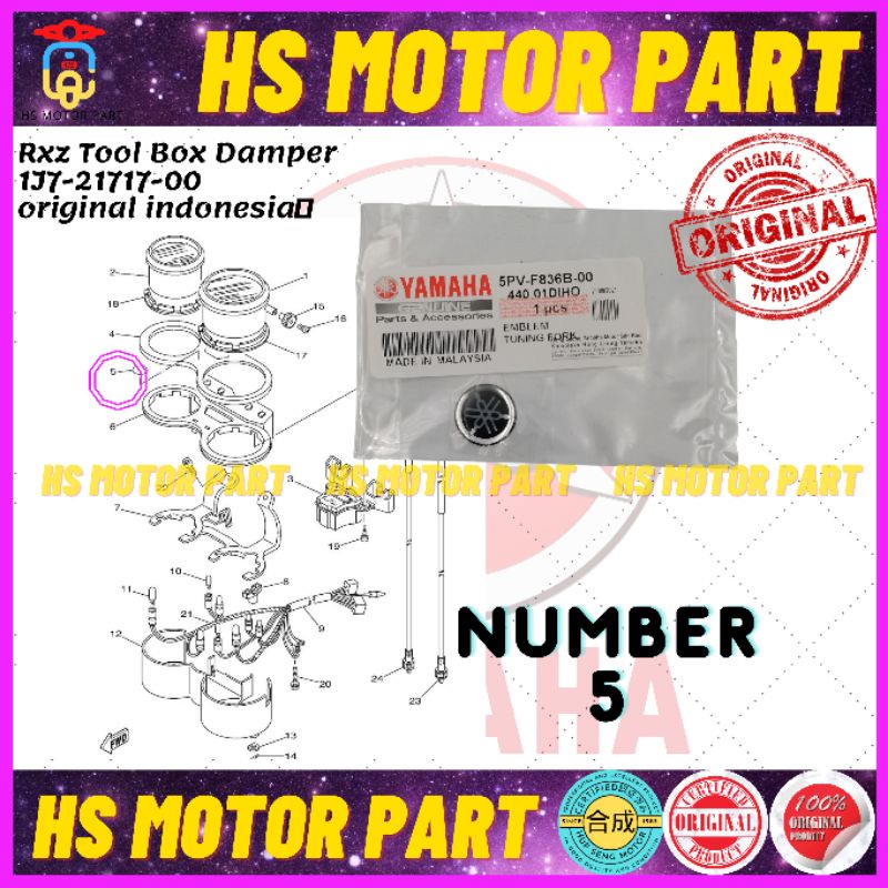 HSMOTORPART Rxz Catalyzer Meter Emblem Yamaha Logo Original HLY 💯 ...
