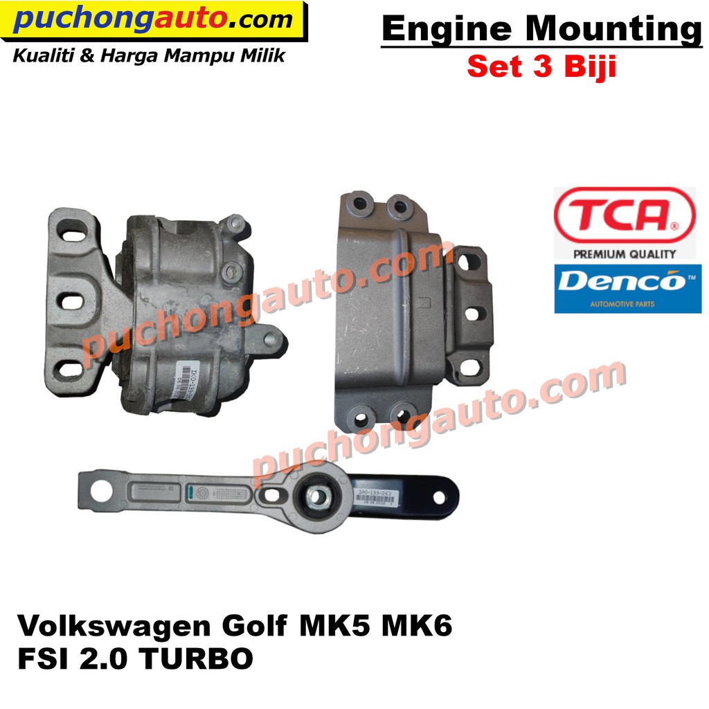 Engine Mounting - Volkswagen Golf MK5 MK6 FSI 2.0 GTI - 1SET(3pcs) - 3 ...