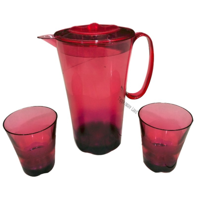 Tupperware Sheerly Elegant Pitcher 2.2L + Elegant Tumbler 290ml | Shopee Malaysia