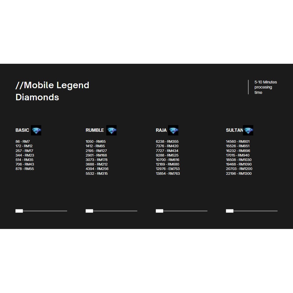 (CHEAPEST) MLBB DIAMOND TOP UP RUMBLE PACK | Shopee Malaysia