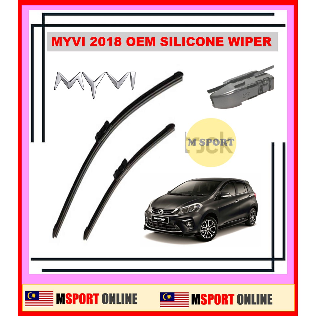 Perodua Myvi 2017 2018 2019 22 inch + 16 inch Silicone Wiper Blade ...