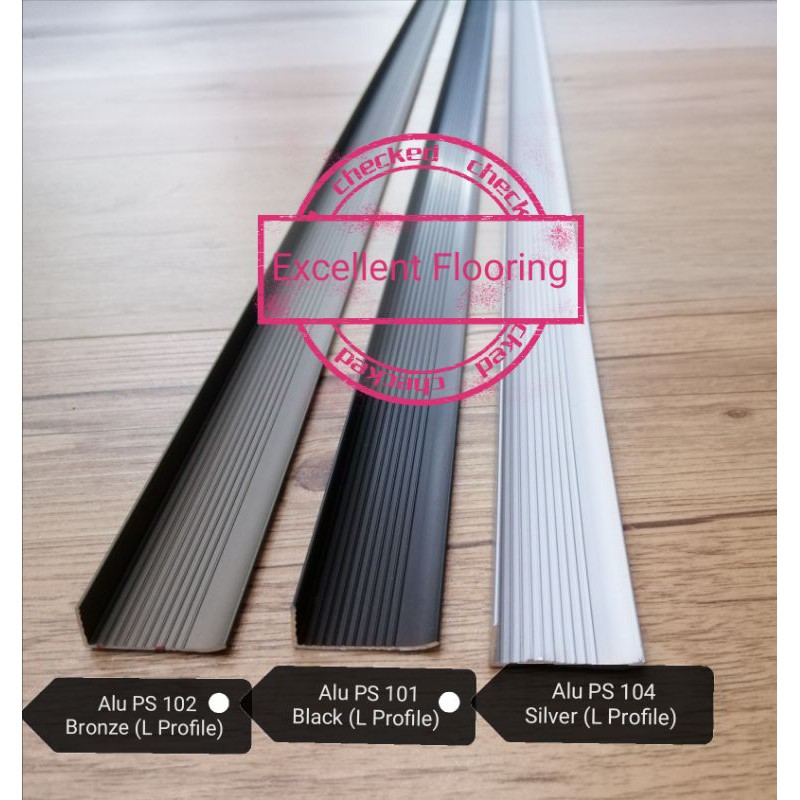 ALUMINIUM L PROFILE USING FOR LAMINATE VINYL SPC CARPET | Shopee Malaysia