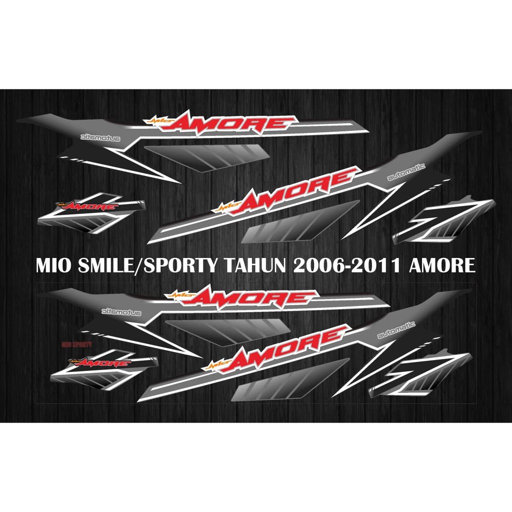 Mio SPORTY/MIO SMILE STRIPING DECAL Sticker 2006-2011 AMORE | Shopee ...