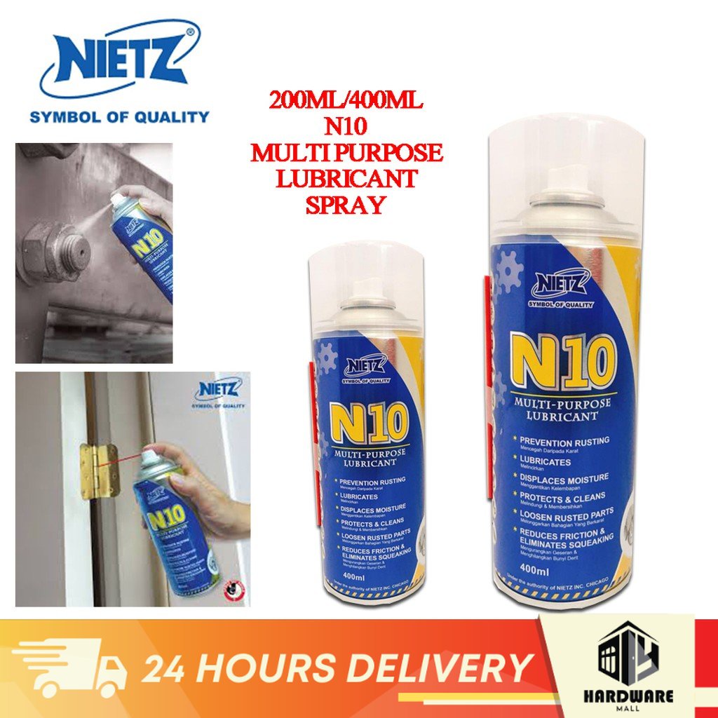 400ML NIETZ N10 MULTI-PURPOSE LUBRICANT Anti Rust Karat Grease SPRAY ...