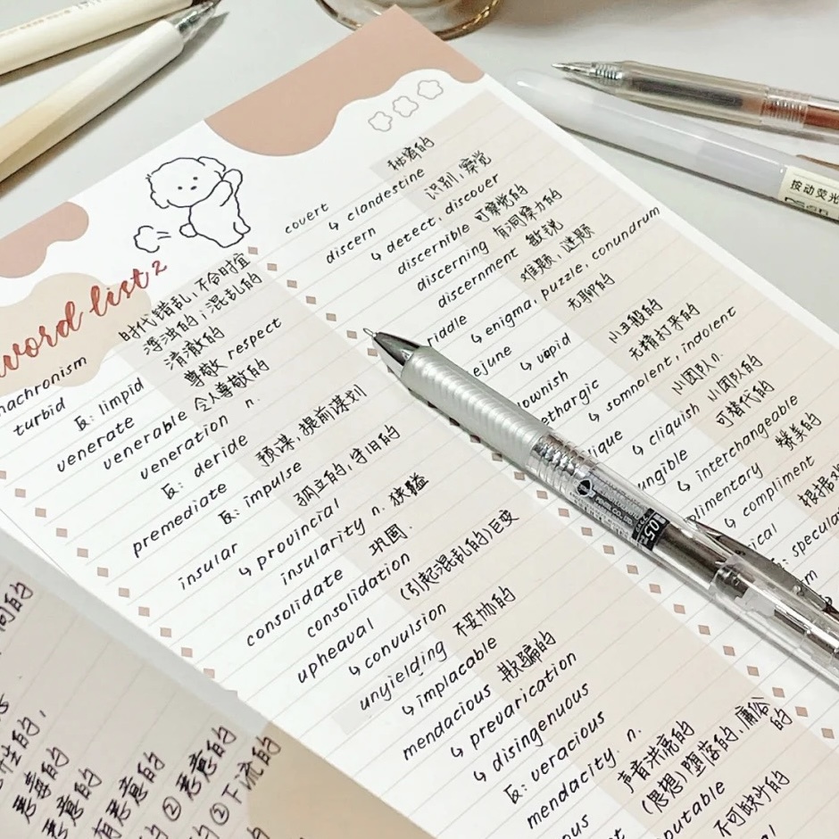 B5 notepad to learn vocabulary, take notes with cute puppy shapes in ...