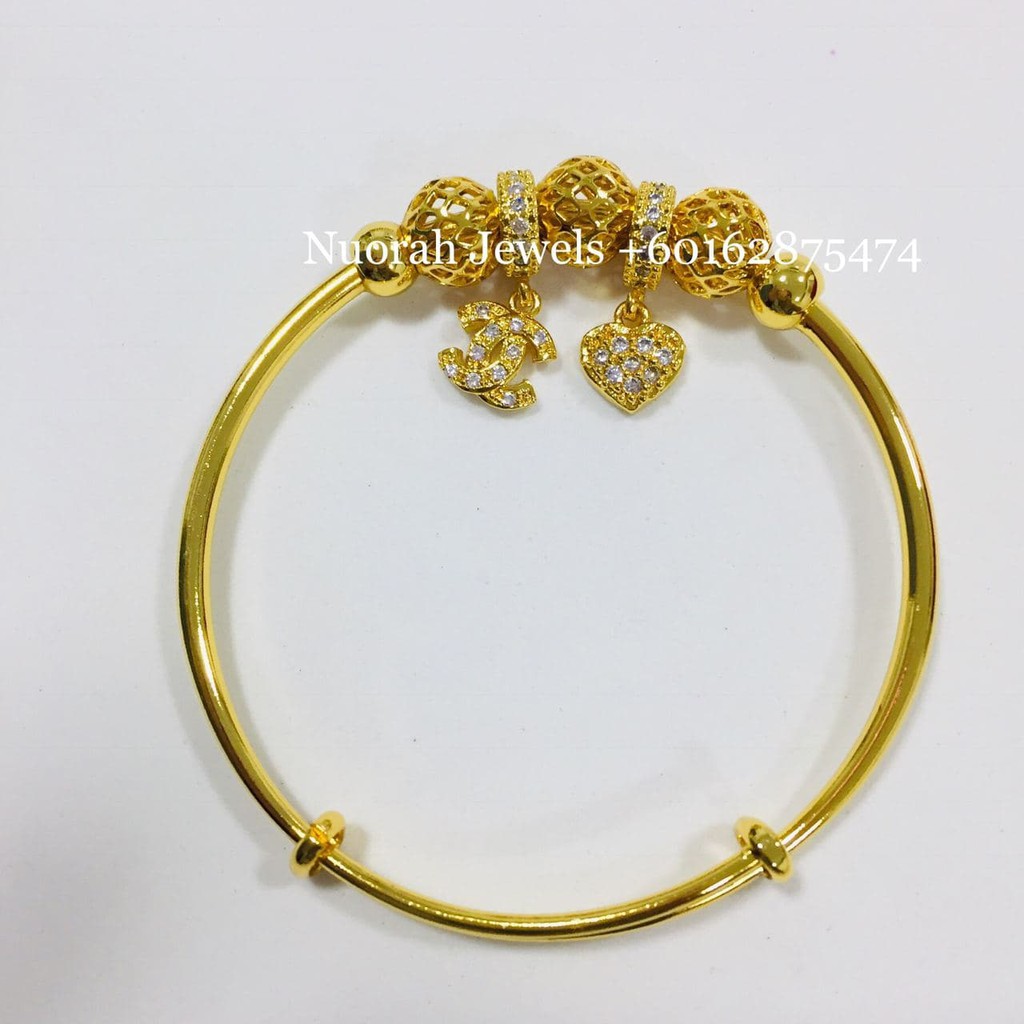 6 DESIGN BANGLE PANDORA 🌸 Emas Korea | Terbaru & Exclusive Design 💯 Mcm ...