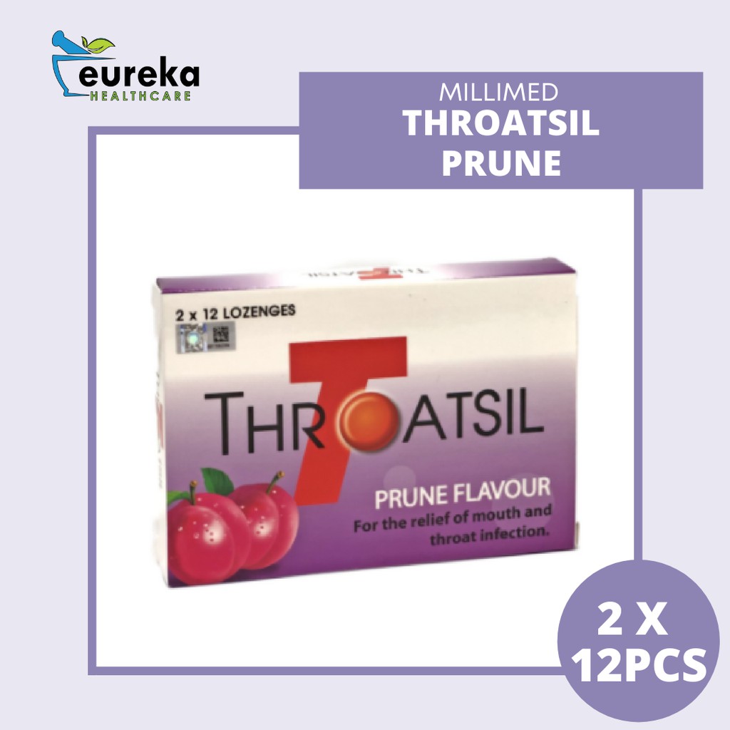 MILLIMED THROATSIL LOZENGES 12'S X 2 - PRUNE FLAVOUR | Shopee Malaysia