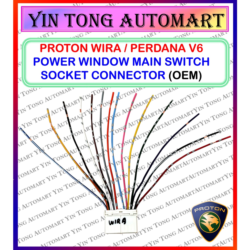Proton Wira / Perdana V6 Power Window Main Switch Socket Connector (OEM ...