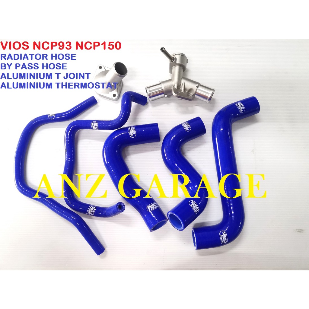 VIOS NCP93 NCP150 SAMCO RADIATOR HOSE COMPLETE BY PASS - ALUMINIUM T ...