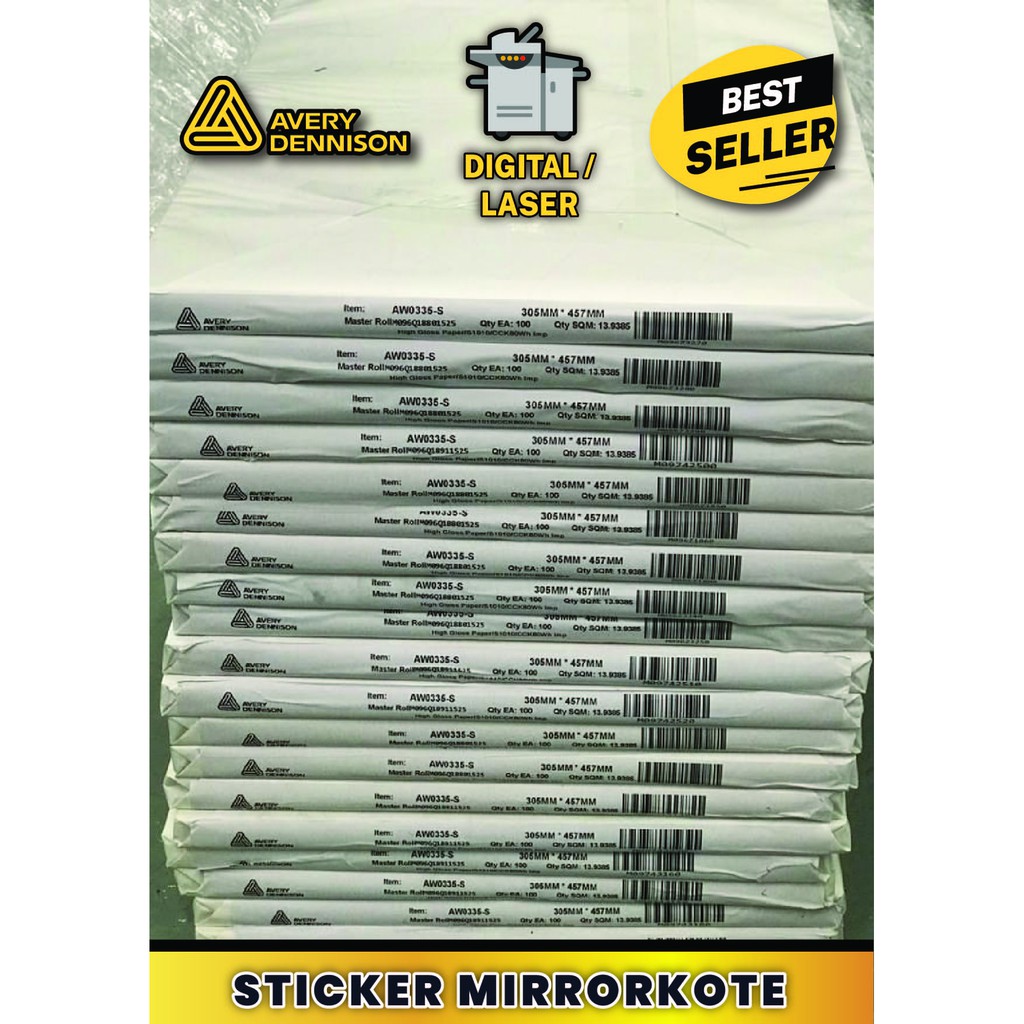 Sticker Mirrorcote Glossy / Digital & Laser Printing / FASSON AVERY ...