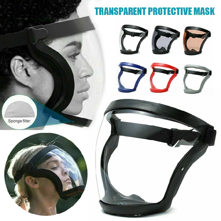 Full Face Super Protective Mask Anti-fog Shield Safety Transparent Head ...