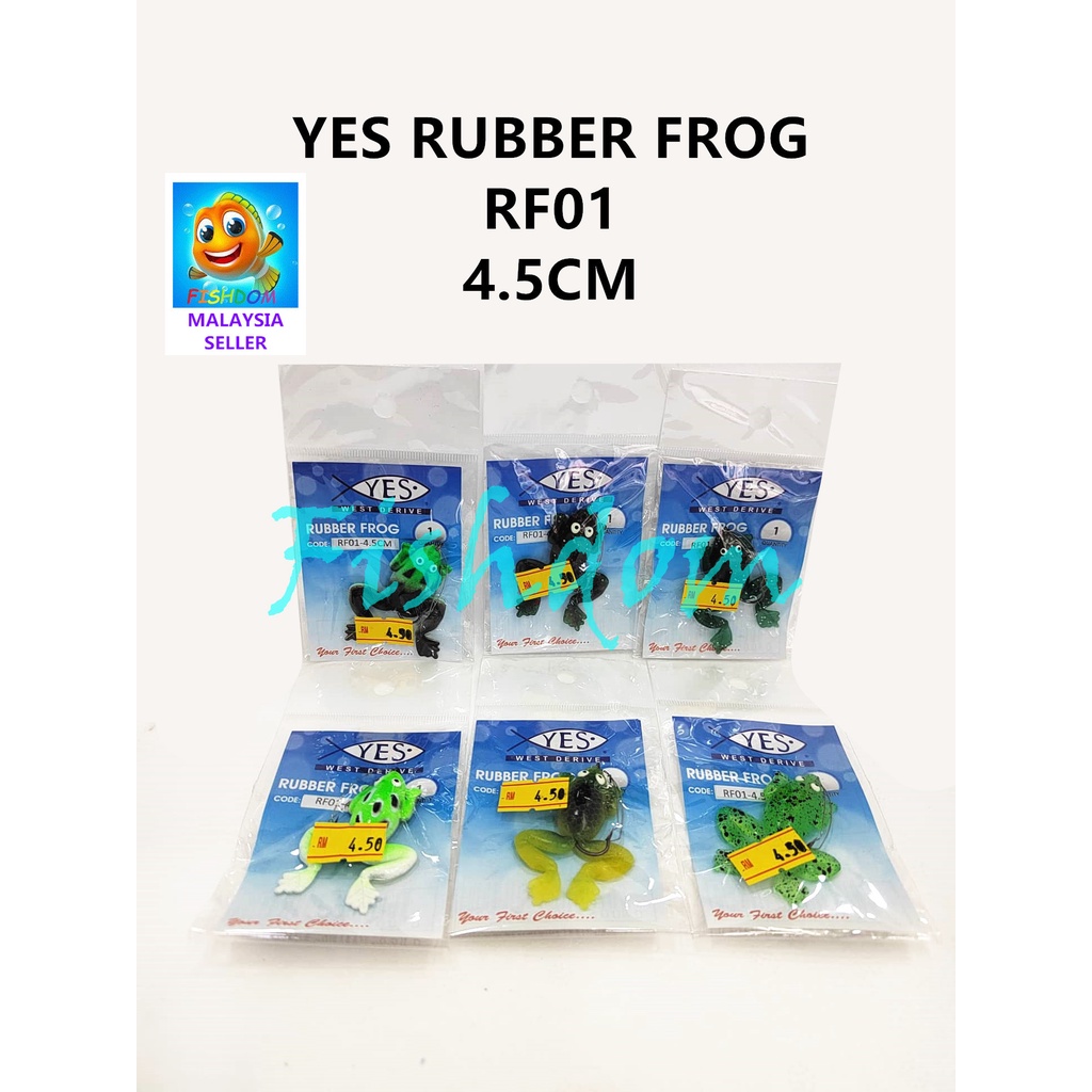 FISHDOM YES RUBBER FROG RF01 4.5CM KATAK FISHING LURE YES SMALL FROG ...