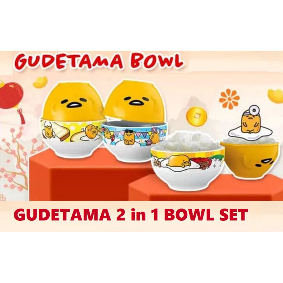 LIMITED EDITION Gudetama 2in1 Bowl Set (1 unit) | Shopee Malaysia