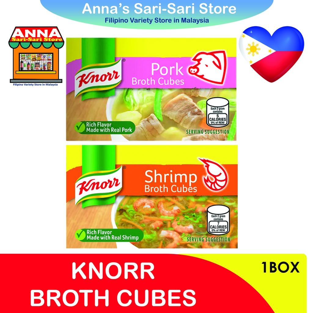 KNORR CUBES (1 BOX OF 6CUBES) ASSORTED PORK, BEEF, SHRIMP, & FISH ...