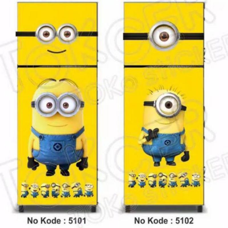 Minion motif 2 door refrigerator sticker | Shopee Malaysia
