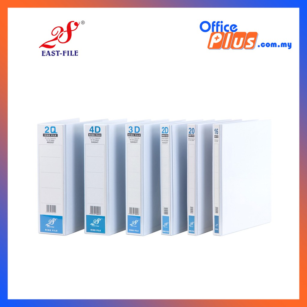 East-File PVC White Ring File 3D - 65mm | Shopee Malaysia