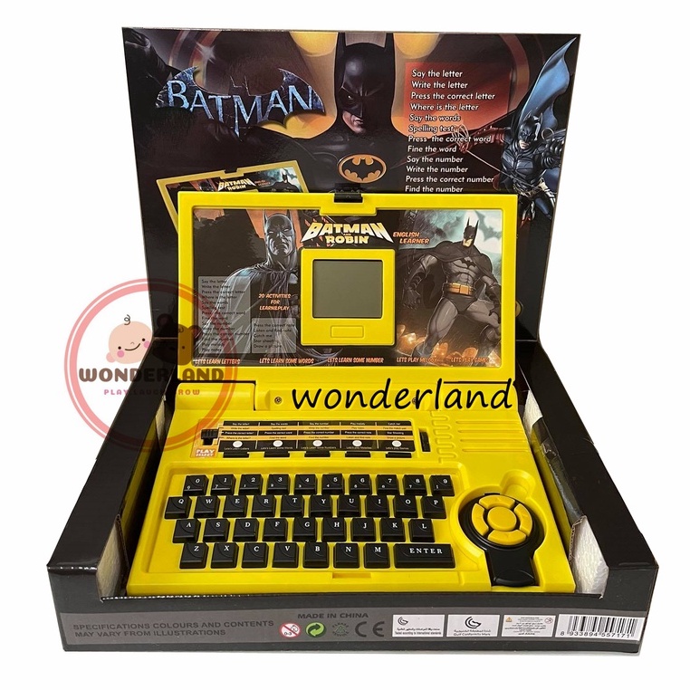 Superheros Batman Kids Early Learning Laptop blue English 20 activities ...