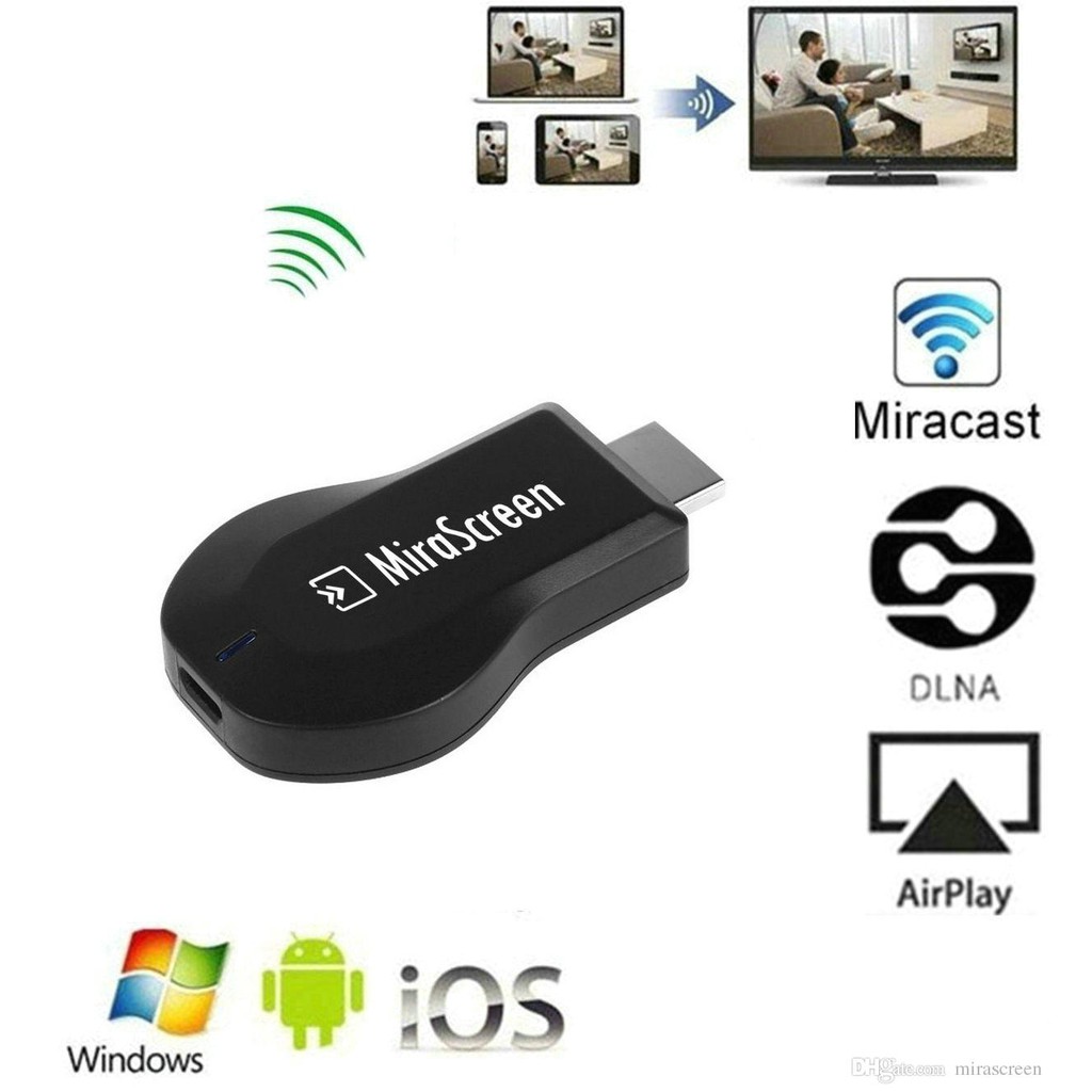 1080 MiraScreen WIFI Display Dongle Miracast DLNA Airplay mira cast ...