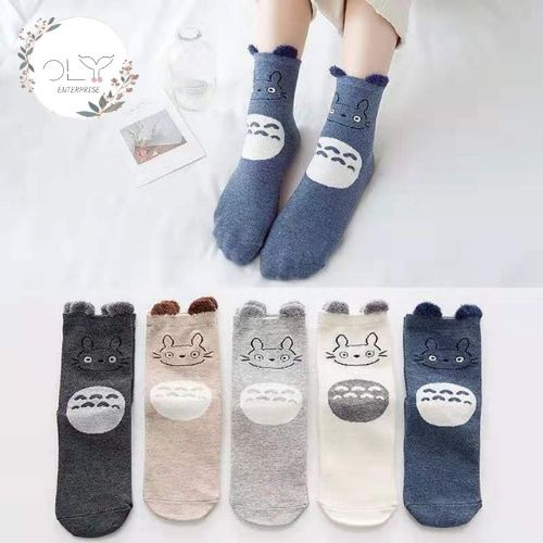 ʕ•́ᴥ•̀ʔっ♡ * Ready Stock B16* ️TOTORO ️ Cartoon Middle Ankle Cute Sweet ...