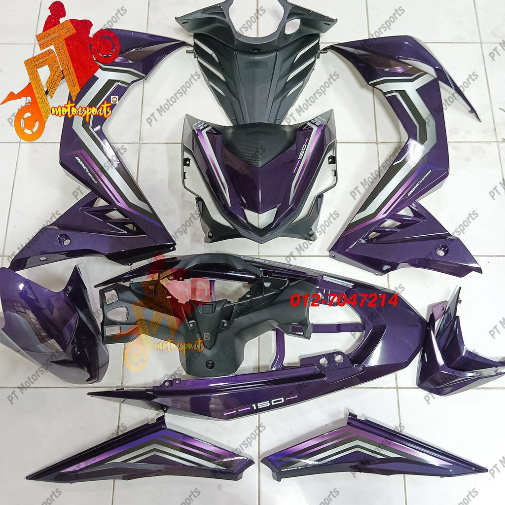 Honda RS 150 Rs150 V1 V2 V3 Cover Set Bodyset Purple Ysuku Warna Custom Robot Winner GTR OEM ...