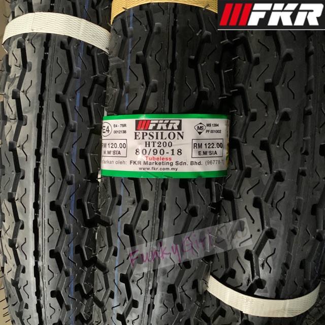 TAYAR FKR HT200 80/90-18 Tubeless Tyre Bunga TT100 | Shopee Malaysia