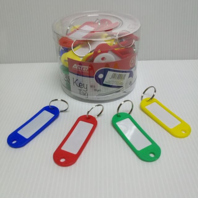 Astar solid color key chain with tag B-13(box/50pcs) | Shopee Malaysia