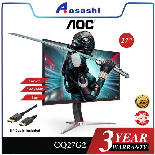 AOC CQ27G2 27" Curved 144Hz 1ms VA Gaming QHD Monitor | Shopee Malaysia