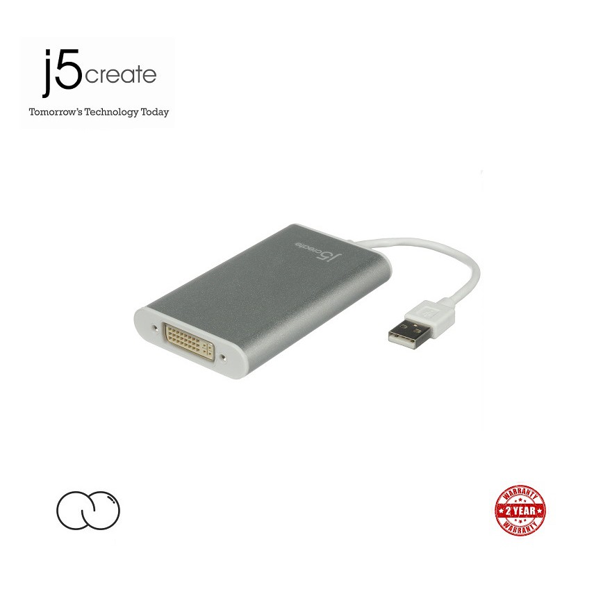 J5 Create USB 2.0 DVI DISPLAY ADAPTER / USB to DVI Convertor / JUA230 ...