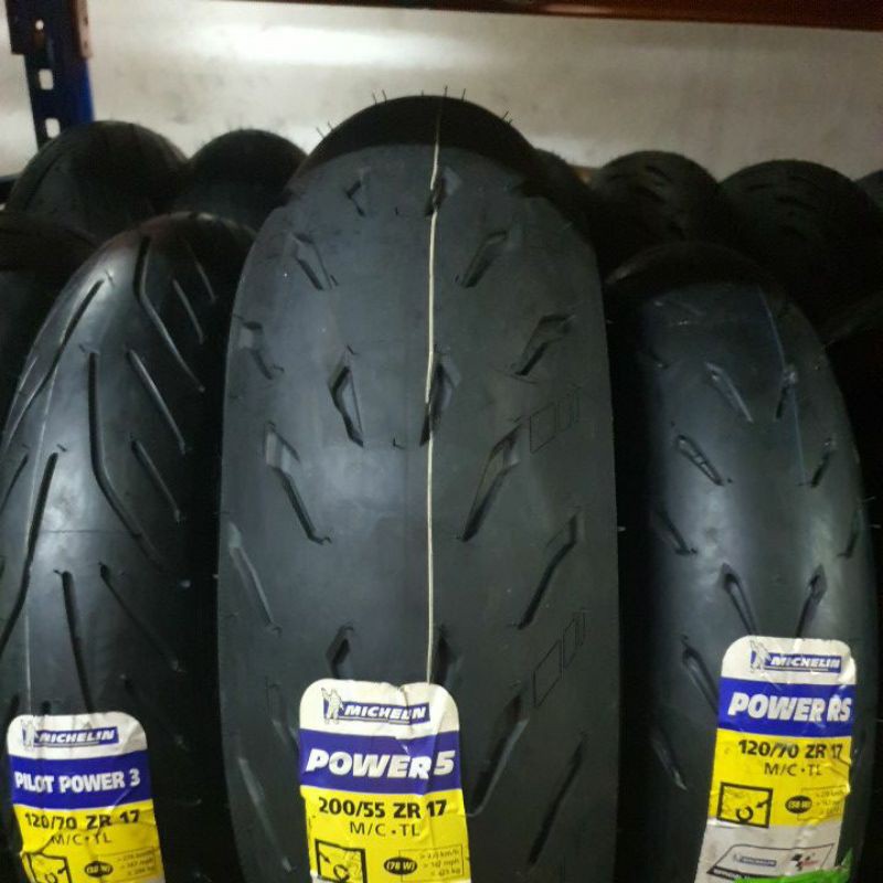 TYRE MICHELIN POWER 5/MICHELIN POWER GP2 (200/55-17)REAR/(120/70-17 ...