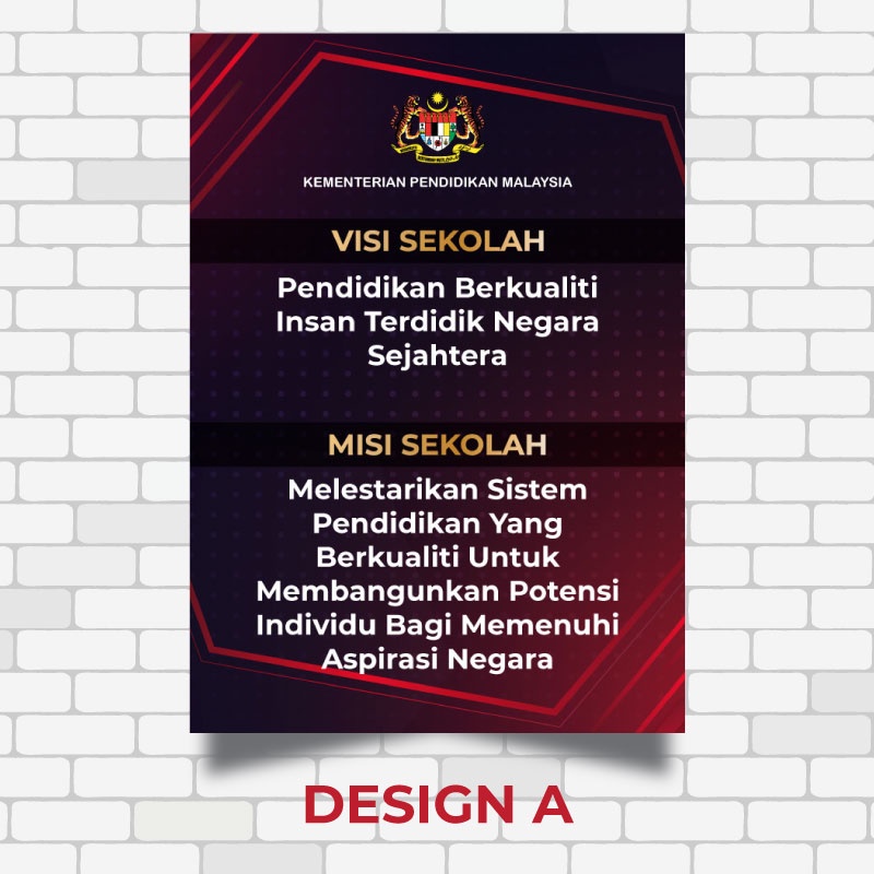 Poster MISI & VISI SEKOLAH KPM | Shopee Malaysia