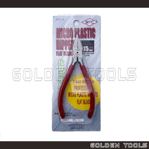 MTC Tools MTC-4 4.5" Micro Plastic Nippers With Flat Blade Diagonal Cut Wire Plastic Cutting ...
