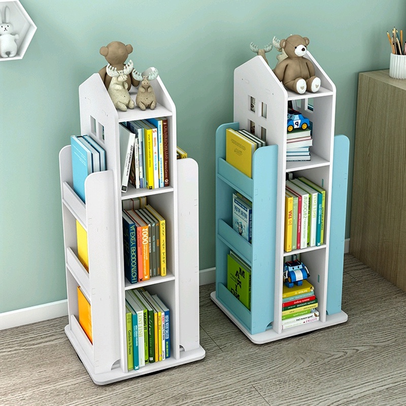 Rotating Revolving Children bookshelf living room space saver student ...