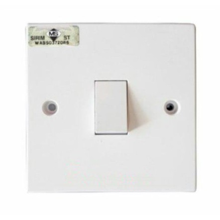 UMS 1 Gang 1 Way Flush Switch 10A 250V (201-1W) | Shopee Malaysia
