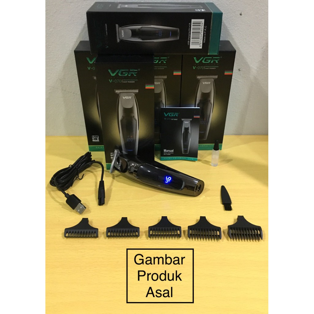 ORIGINAL VGR V-082 V-070 Rechargeable 6 in 1 Men Hair Shaver Hair Clipper Hair Trimmer Machine ...