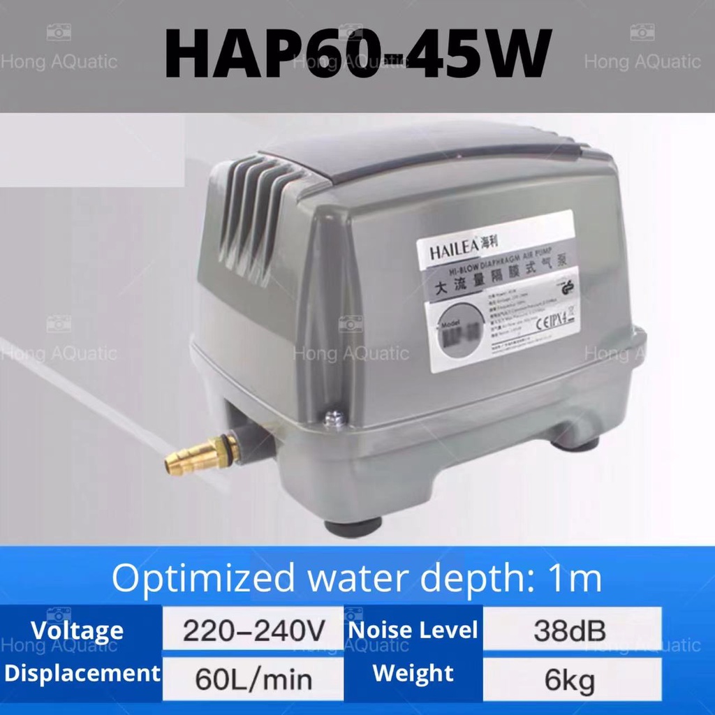 HAILEA Hi Blow Air Pump HAP60/80/100/120/150/200 Hi-Blow Diaphragm Air ...