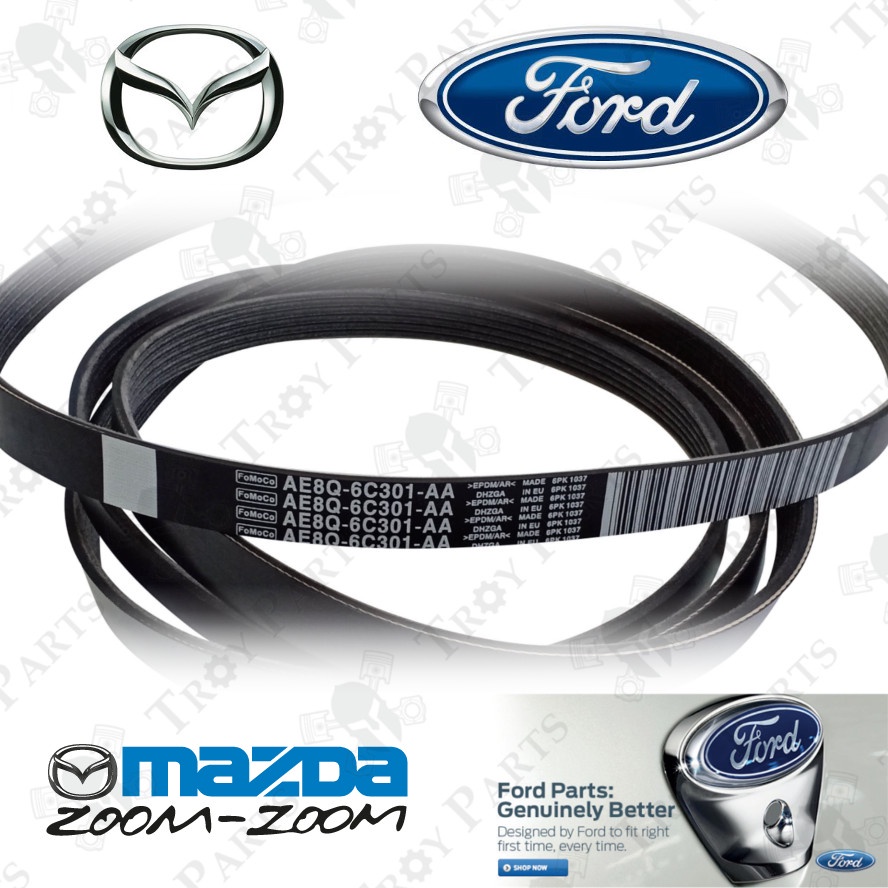 Original Ford Mazda Fan Belt AE8Q-6C301-AA for Ford Fiesta 1.4 1.6 ...