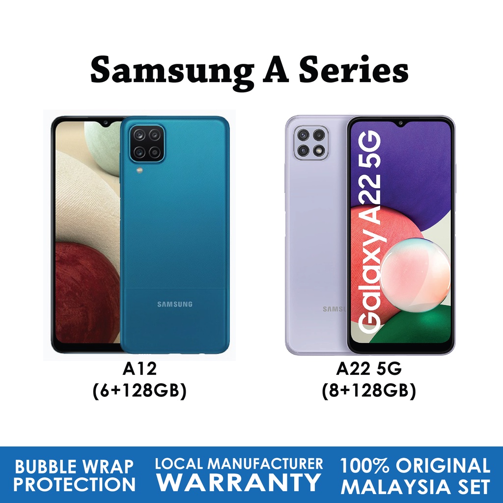 Samsung A Series A12(6+128GB) A22 5G(8+128GB) | 100% Original Malaysia ...