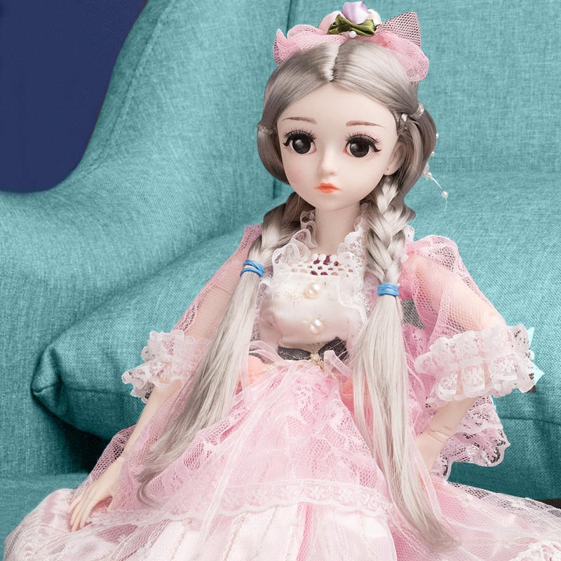 Large Bei Ling Barbie doll girl suit princess dress up super simulation ...