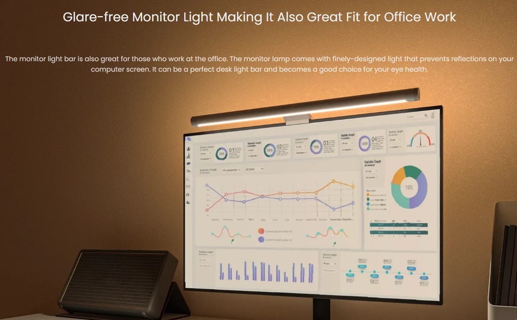 Yeelight Computer Monitor Lamp Screen Light Bar Pro E-Reading LED Task ...