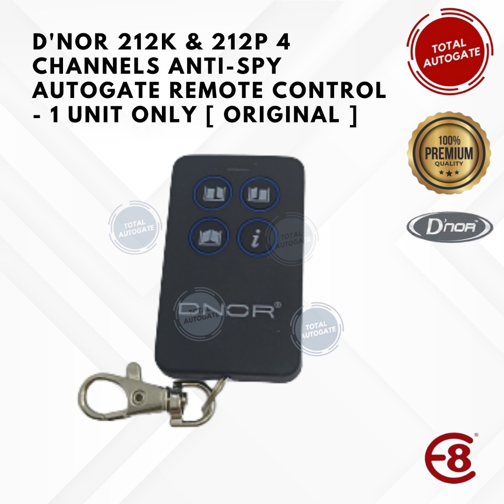 Dnor 212K & 212P 4 Channels Anti-Spy AutoGate Remote Control - 1 Unit ...