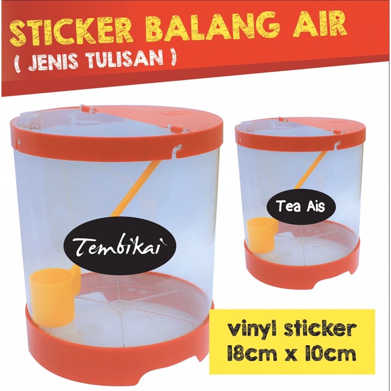 Sticker Air Balang / Font Air Balang / Sticker Printing | Shopee Malaysia
