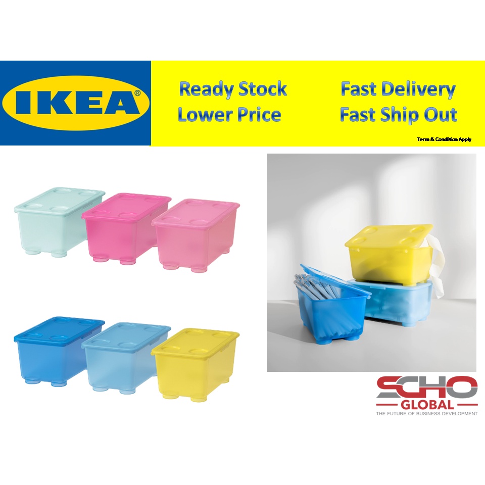 IKEA-GLIS Box with lid, 17x10 cm, 3 Pcs | Shopee Malaysia