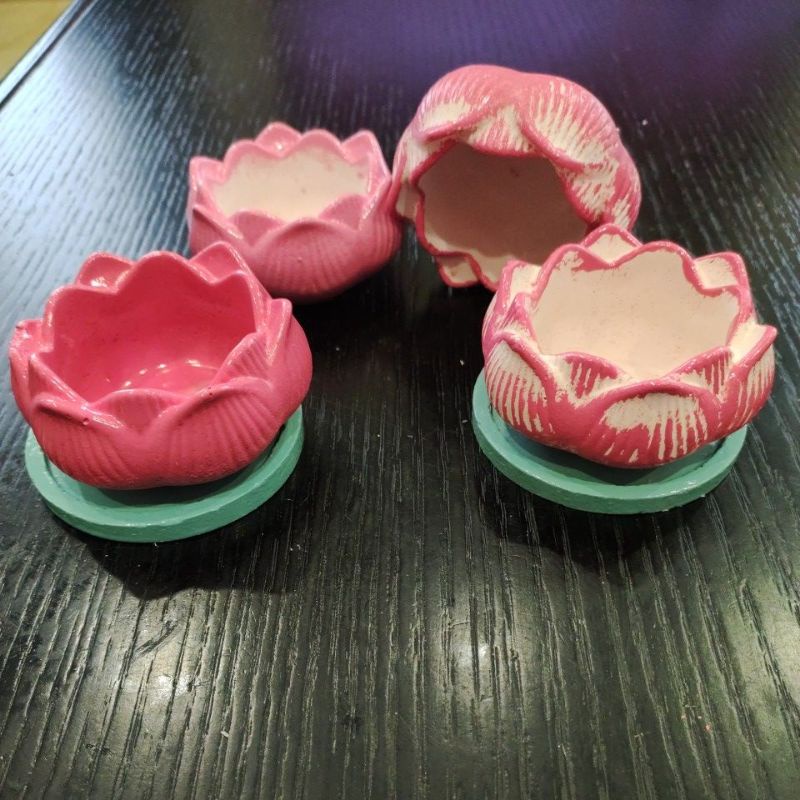 🍀Lotus Cement Pot &Pasu Bunga Simen Bentuk Teratai莲花形水泥花盆 | Shopee Malaysia
