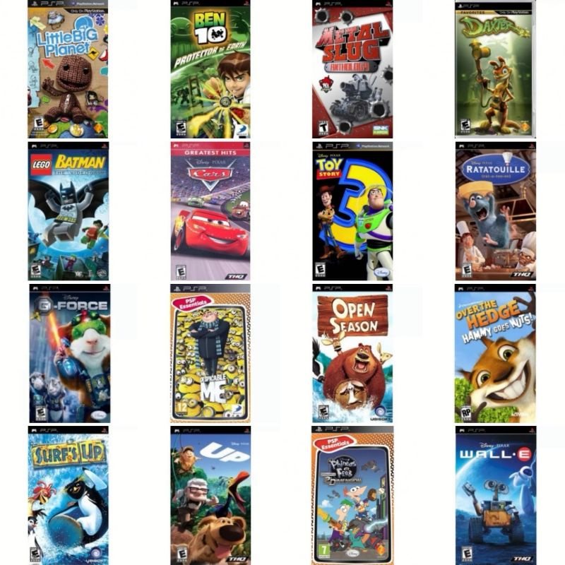 [50 IN 1 KID GAME CARD] PSP Wall-E UP G-Force Cars Daxter Surf's Up ...