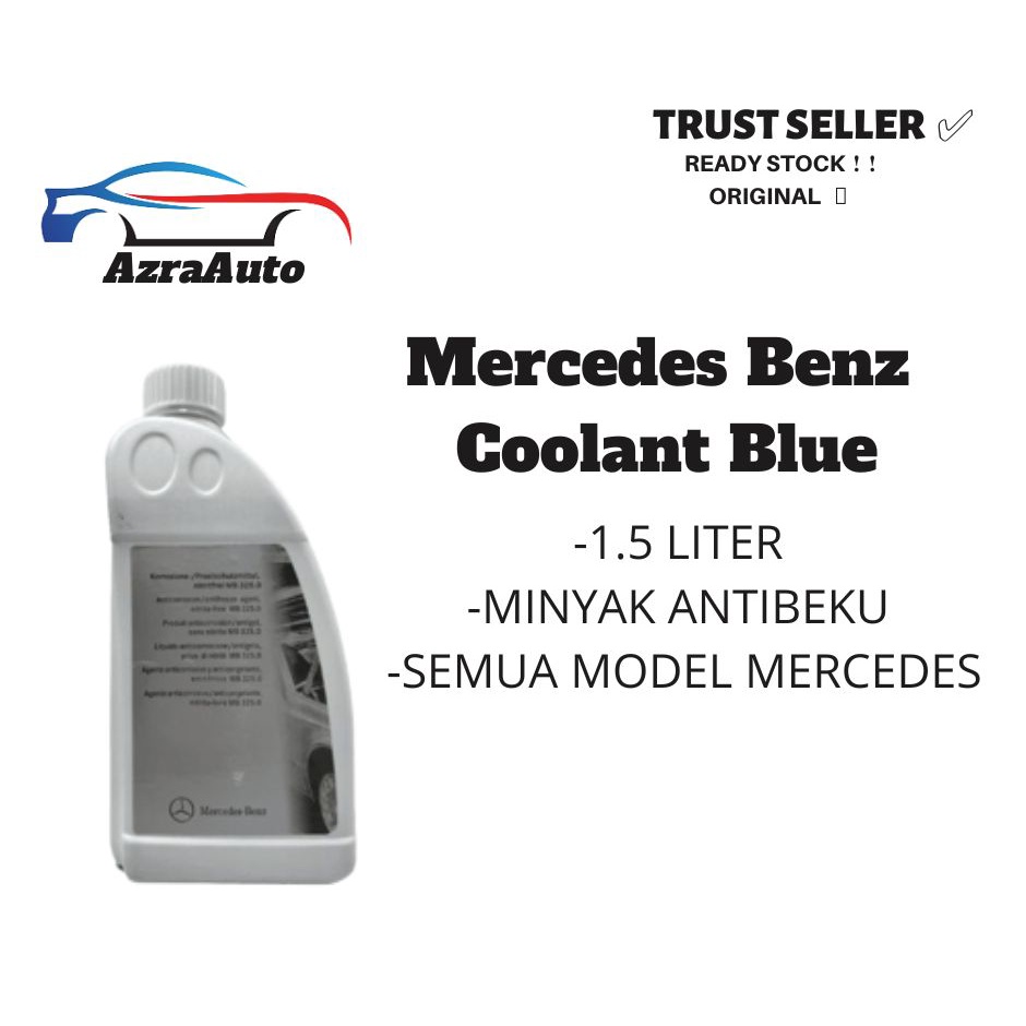 Mercedes Benz Minyak Antibeku 1.5Liter Blue Radiator Coolant AntiFreeze ...