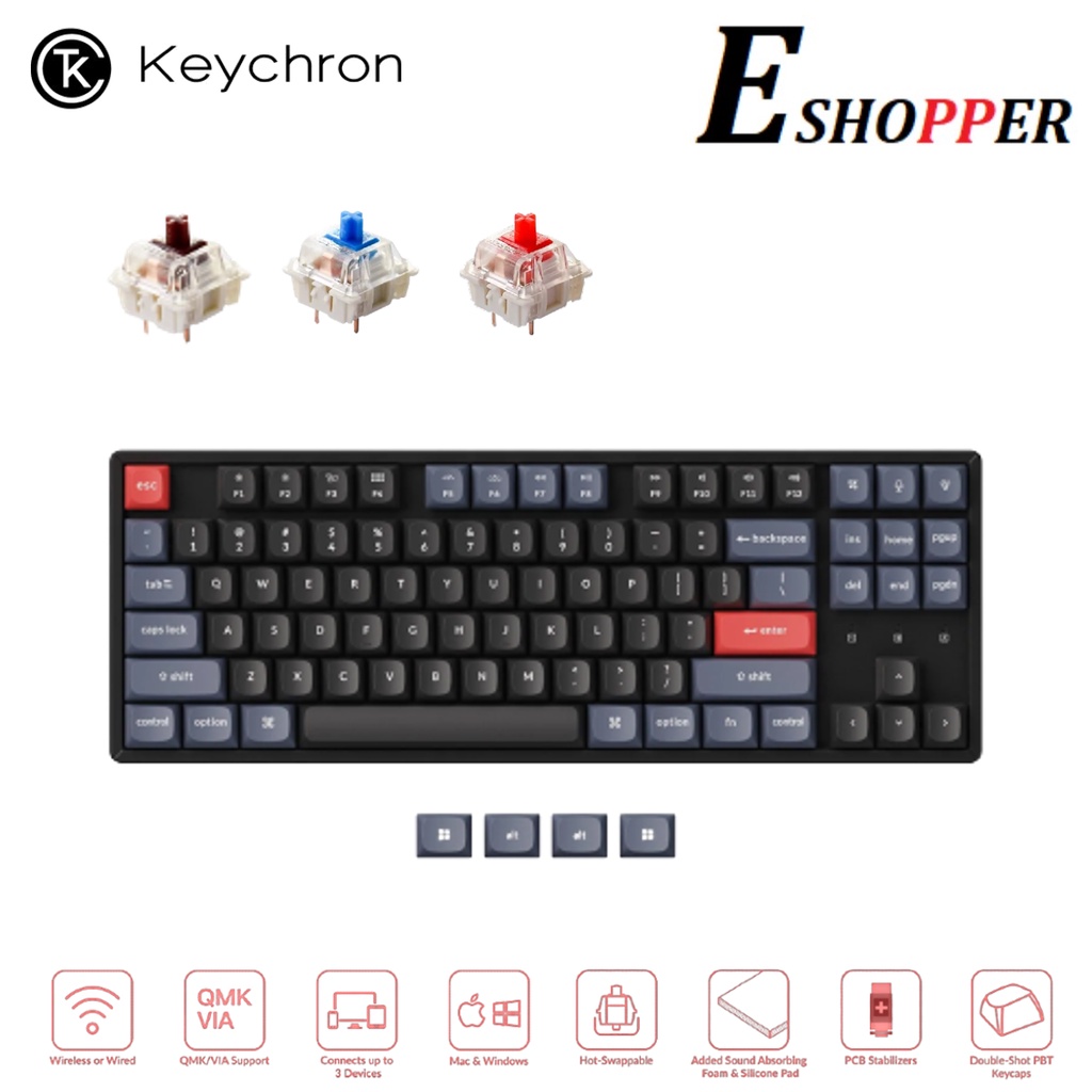 KEYCHRON K8 PRO TENKEYLESS WIRELESS MECHANICAL KEYBOARD | Shopee Malaysia